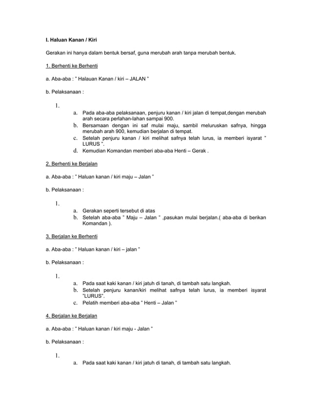 Peraturan baris-berbaris | PDF