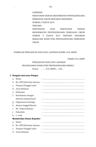 Peraturan dkpp-nomor-2-tahun-2019-tentang-perubahan-peraturan-dkpp ...