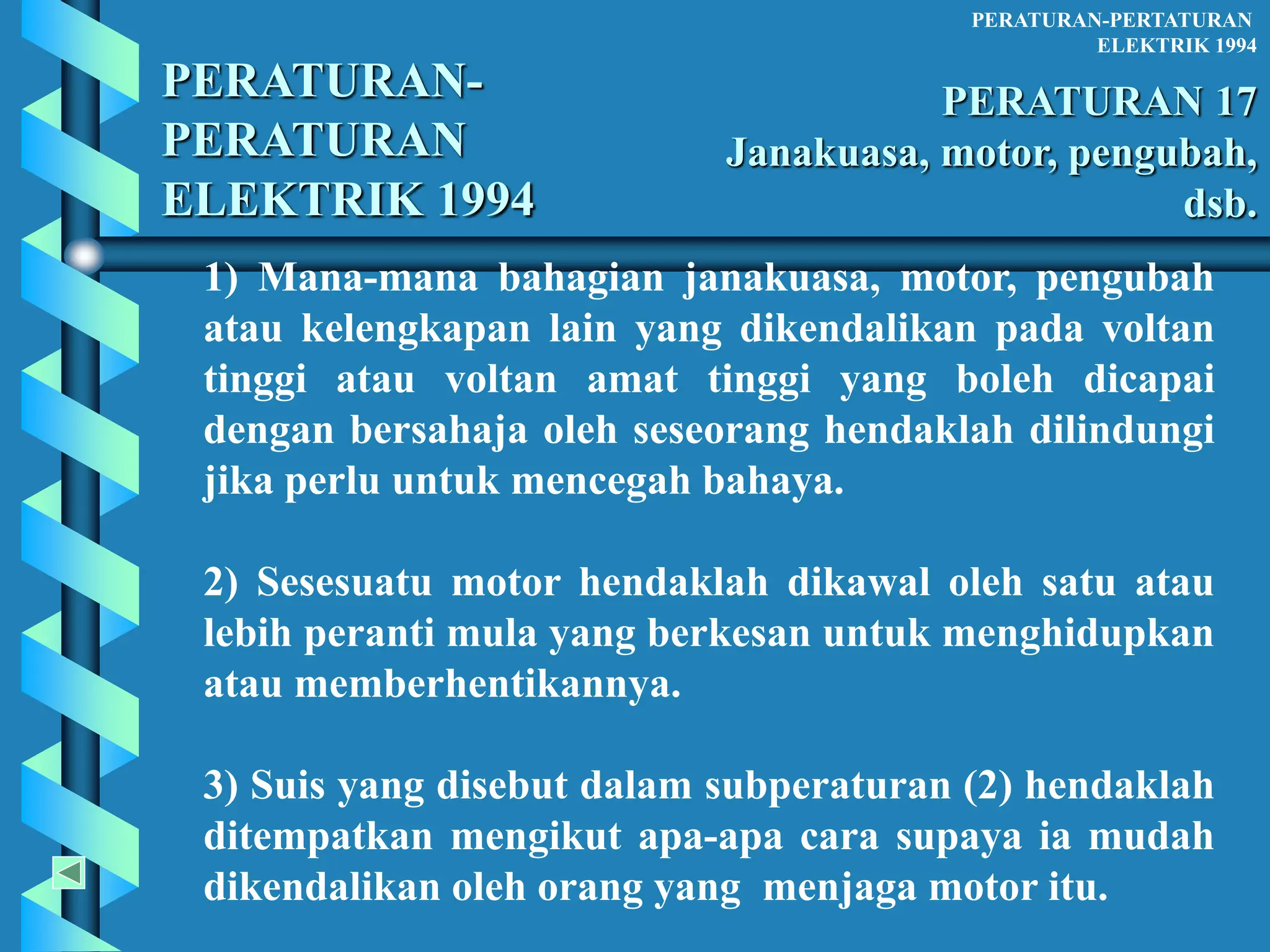 peraturan elektrik1994 dan akta bekalan elektrik 1990.ppt
