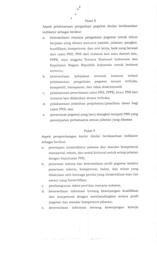 Peraturan kasn-no-9-tahun-2019-penilaian-sistem-merit | PDF