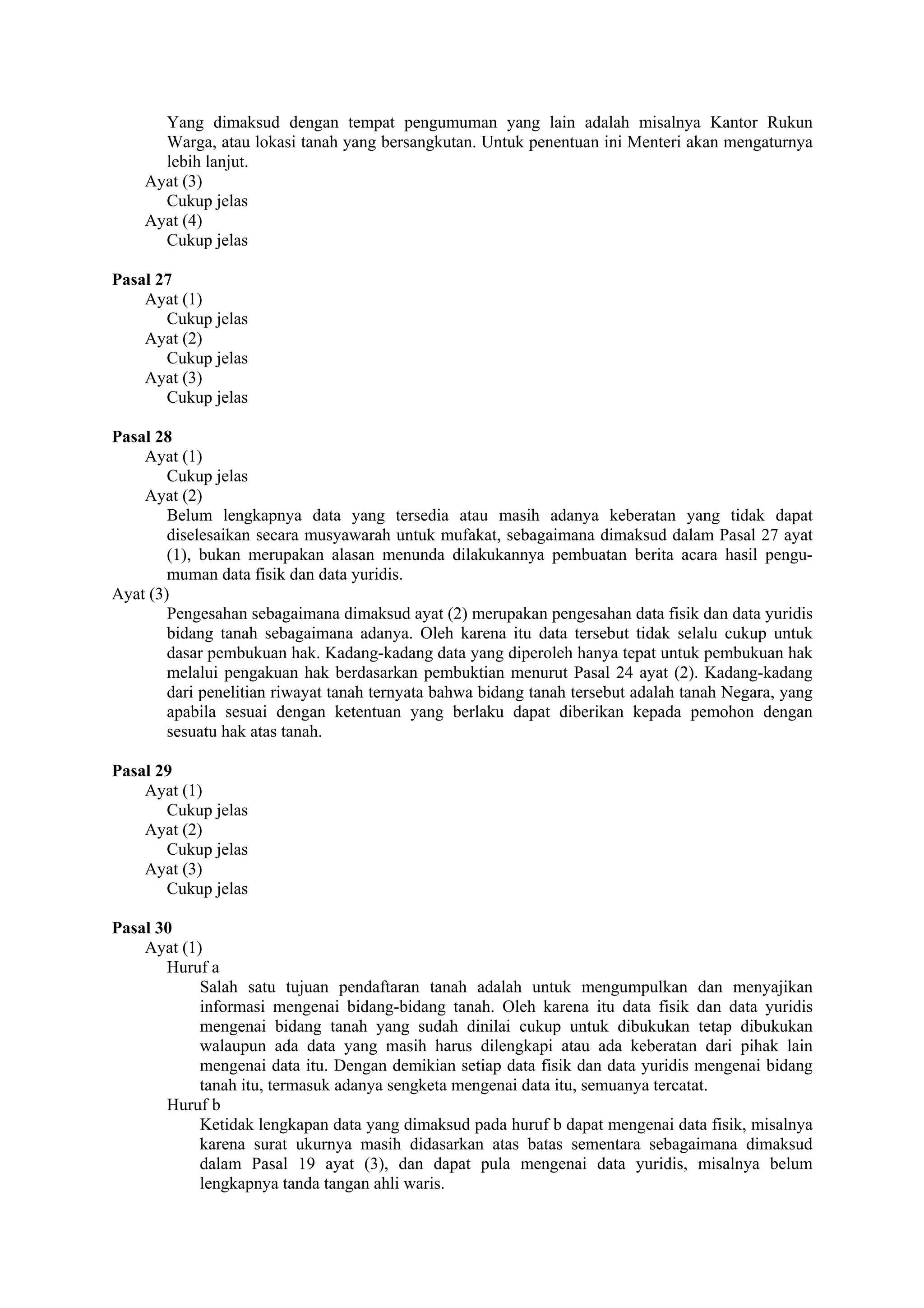 Peraturan Pemerintah Republik Indonesia No 24 Tahun 1997 | PDF