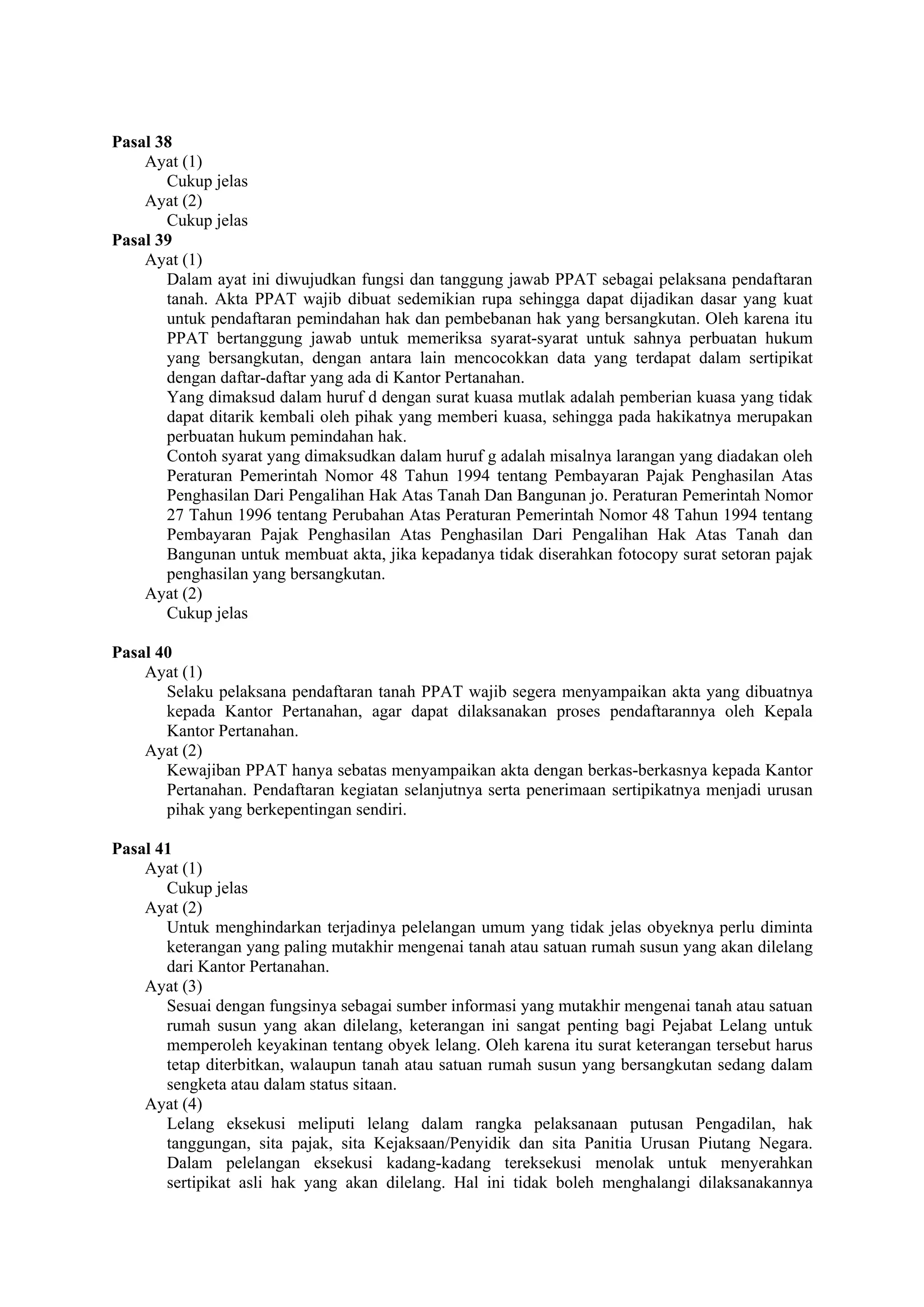 Peraturan Pemerintah Republik Indonesia No 24 Tahun 1997 | PDF