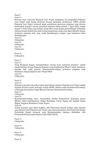 Peraturan Pemerintah No. 11 Tahun 2011 tentang Tata Cara Pengadaan Pinjaman Luar Negeri dan ...