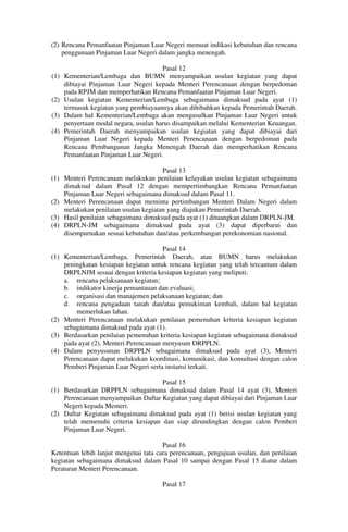 Peraturan Pemerintah No. 11 Tahun 2011 tentang Tata Cara Pengadaan Pinjaman Luar Negeri dan ...
