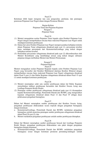 Peraturan Pemerintah No. 11 Tahun 2011 tentang Tata Cara Pengadaan Pinjaman Luar Negeri dan ...