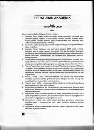 Peraturan akademik unm | PDF
