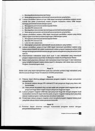 Peraturan akademik unm | PDF