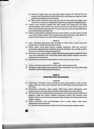 Peraturan akademik unm | PDF