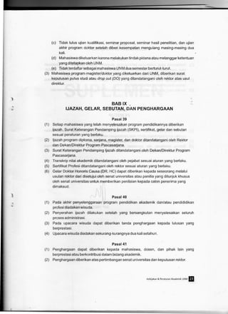 Peraturan akademik unm | PDF