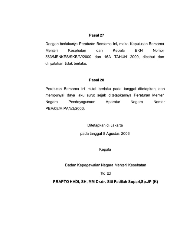 Peraturan Bersama Pranata Laboratorium Kesehatan | DOCX