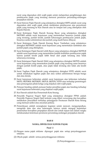 PERATURAN DAERAH KOTA SERANG NOMOR 13 TAHUN 2008 TENTANG PAJAK REKLAME | PDF