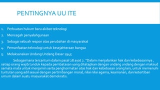 Peraturan Dan Regulasi UU ITE | PPTX