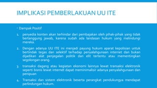 Peraturan Dan Regulasi UU ITE | PPTX