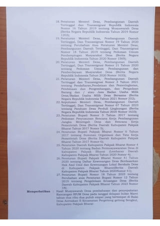 Peraturan Desa Aornakan II 2024-RPJMDes, Perkades, APBDes | PDF