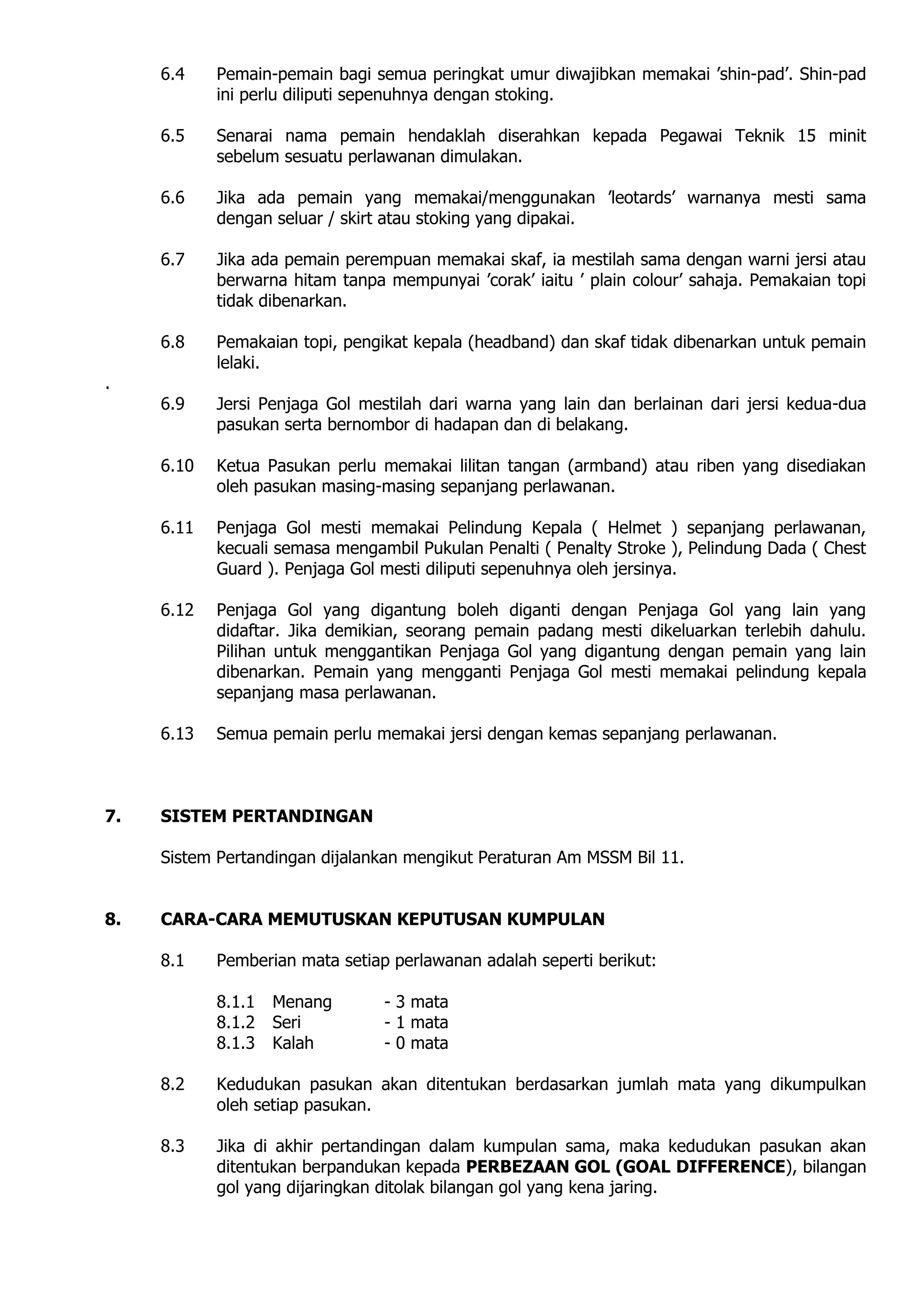 Peraturan hoki | PDF