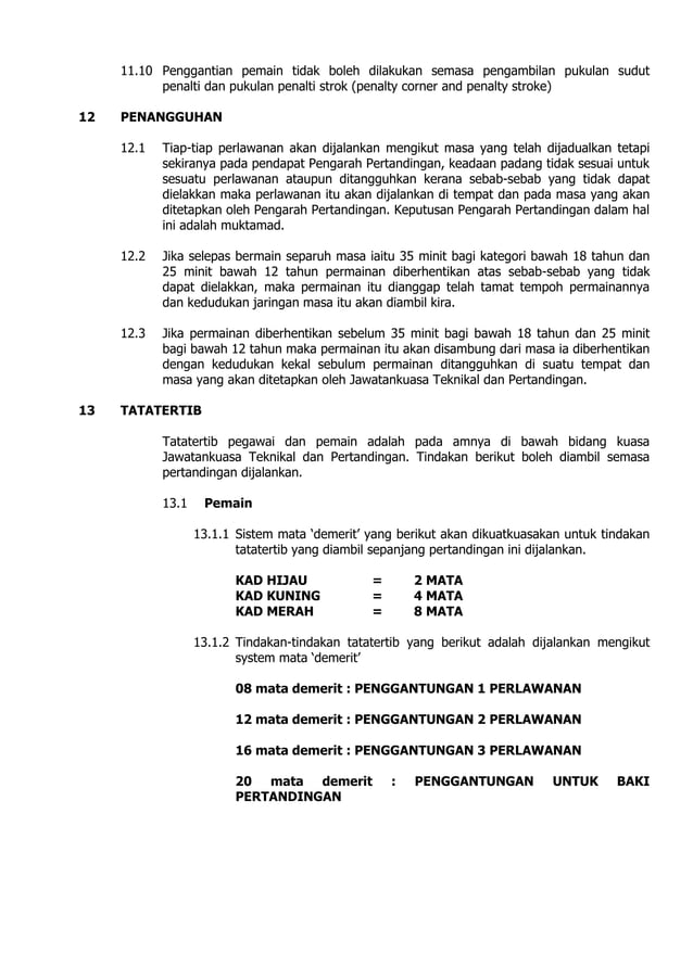 Peraturan hoki | PDF