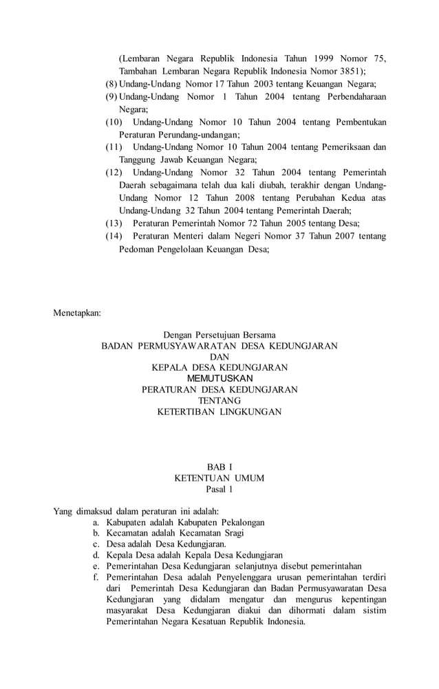 Peraturan ketertiban lingkungan | DOCX