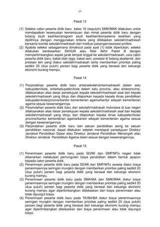 Peraturan Peneriman Pendidik Baru TK/RA dan SD/MA | PDF