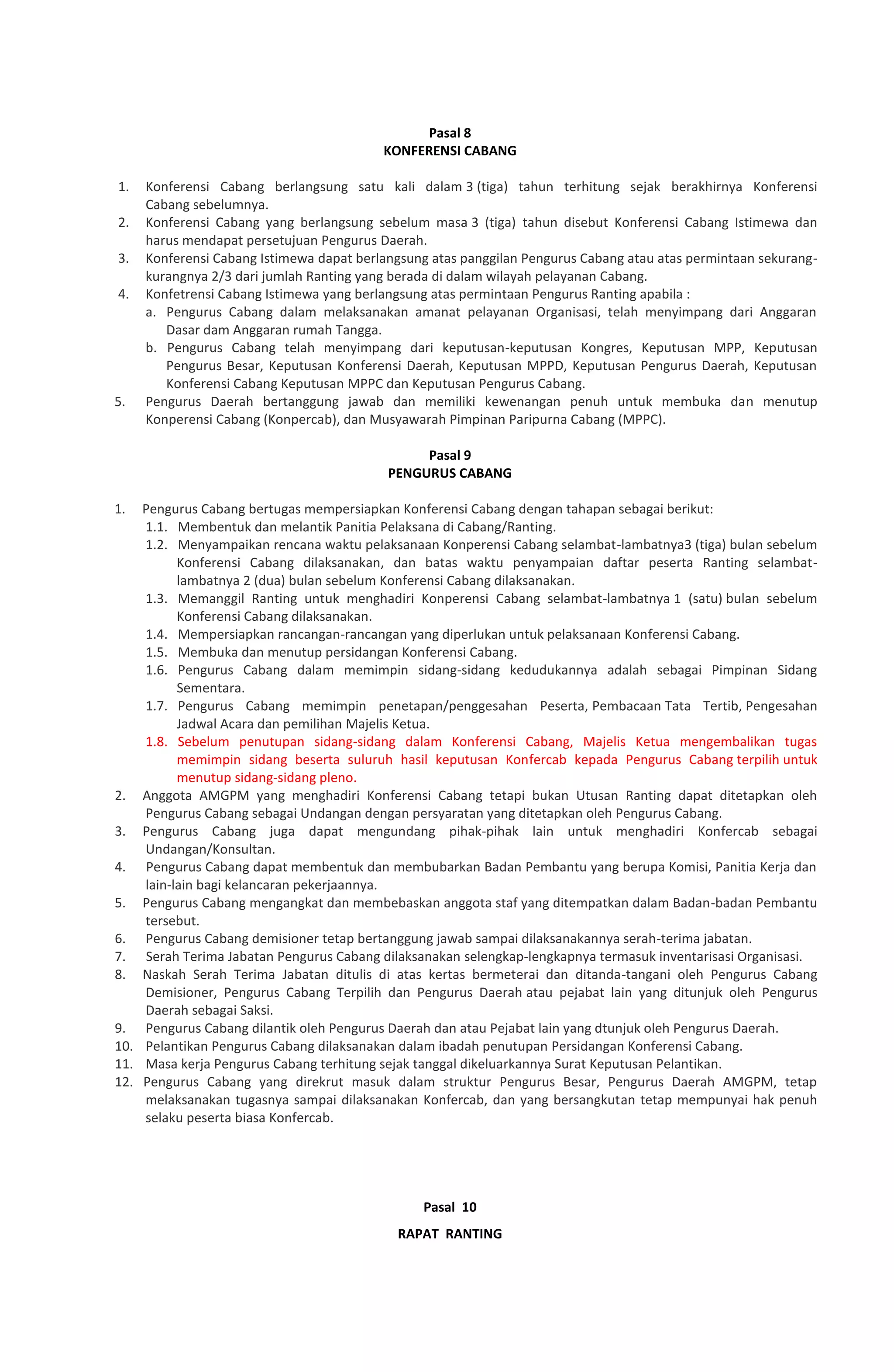 Peraturan organisasi | DOCX