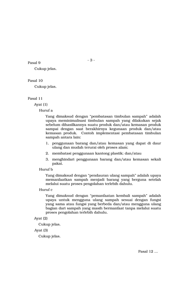 Peraturan pemerintah no 81 tahun 2012 tentang pengelolaan sampah rumah tangga dan sampah sejenis ...