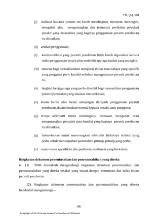 Akta dan Peraturan Peranti Perubatan Malaysia (2012) | PDF