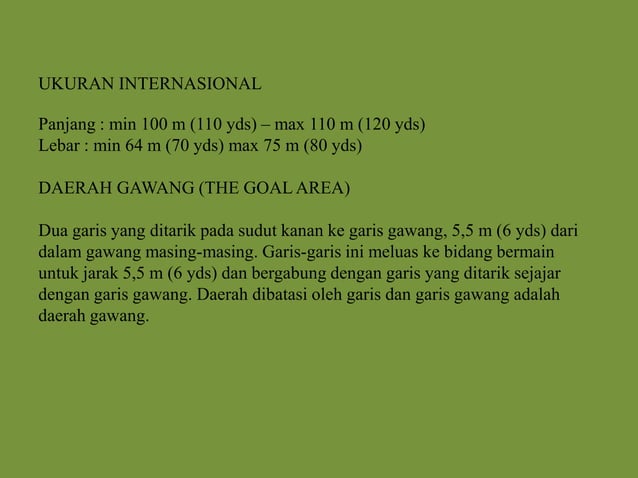 Peraturan permainan sepak bola | PPTX