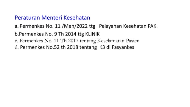 PERATURAN PERUNDANGAN DAN DASAR K DI FASYANKES.pptx