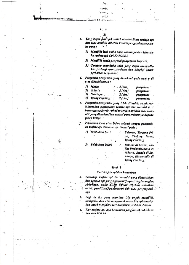 Peraturan tentang senjata api | PDF