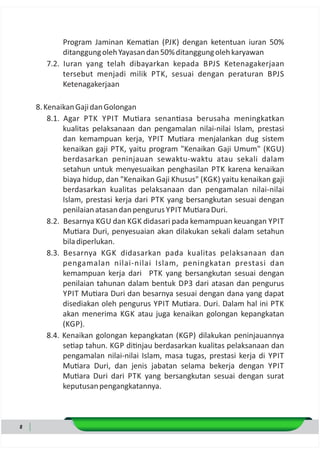 Peraturan YPIT Mutiara Duri | PDF