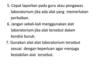Perawatan alat bahan lab bio | PPTX
