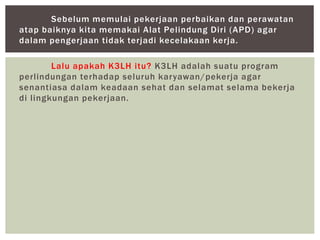 Perawatan dan perbaikan atap bangunan | PPTX