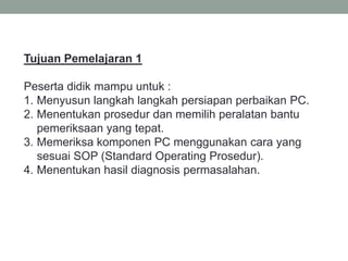 Perbaikan dan atau setting ulang sistem pc | PPTX