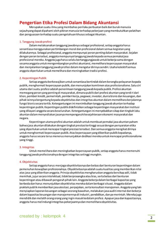 etika profesi | PDF