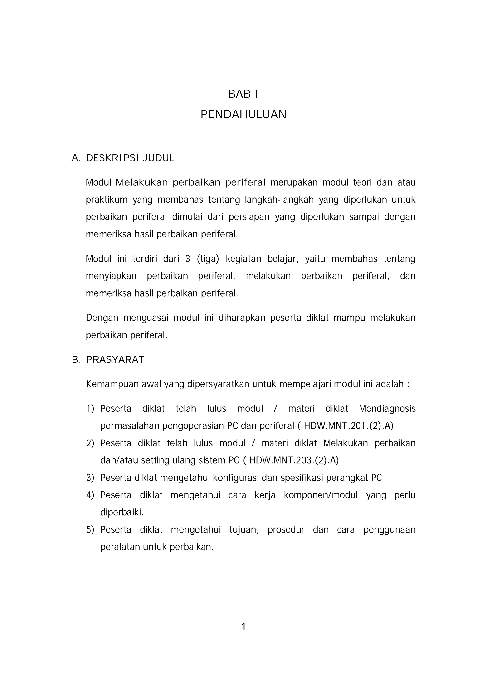 Perbaikan peripheral | PDF