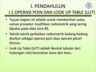 Teknik Perbaikan Radiometrik | PPTX