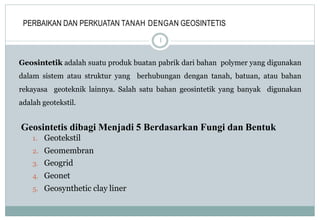 Perbaikan tanah di Indonesia SEBAGAI METODE PERBAIKAN | PPTX