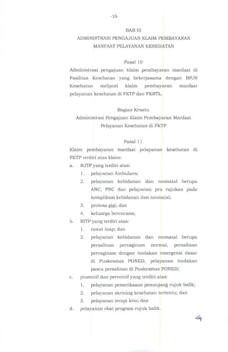 Peraturan BPJS Kesehatan Nomor 7 Tahun 2018 | PDF