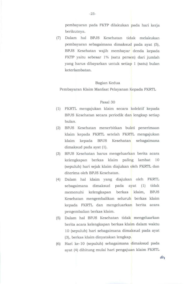 Peraturan BPJS Kesehatan Nomor 7 Tahun 2018 | PDF