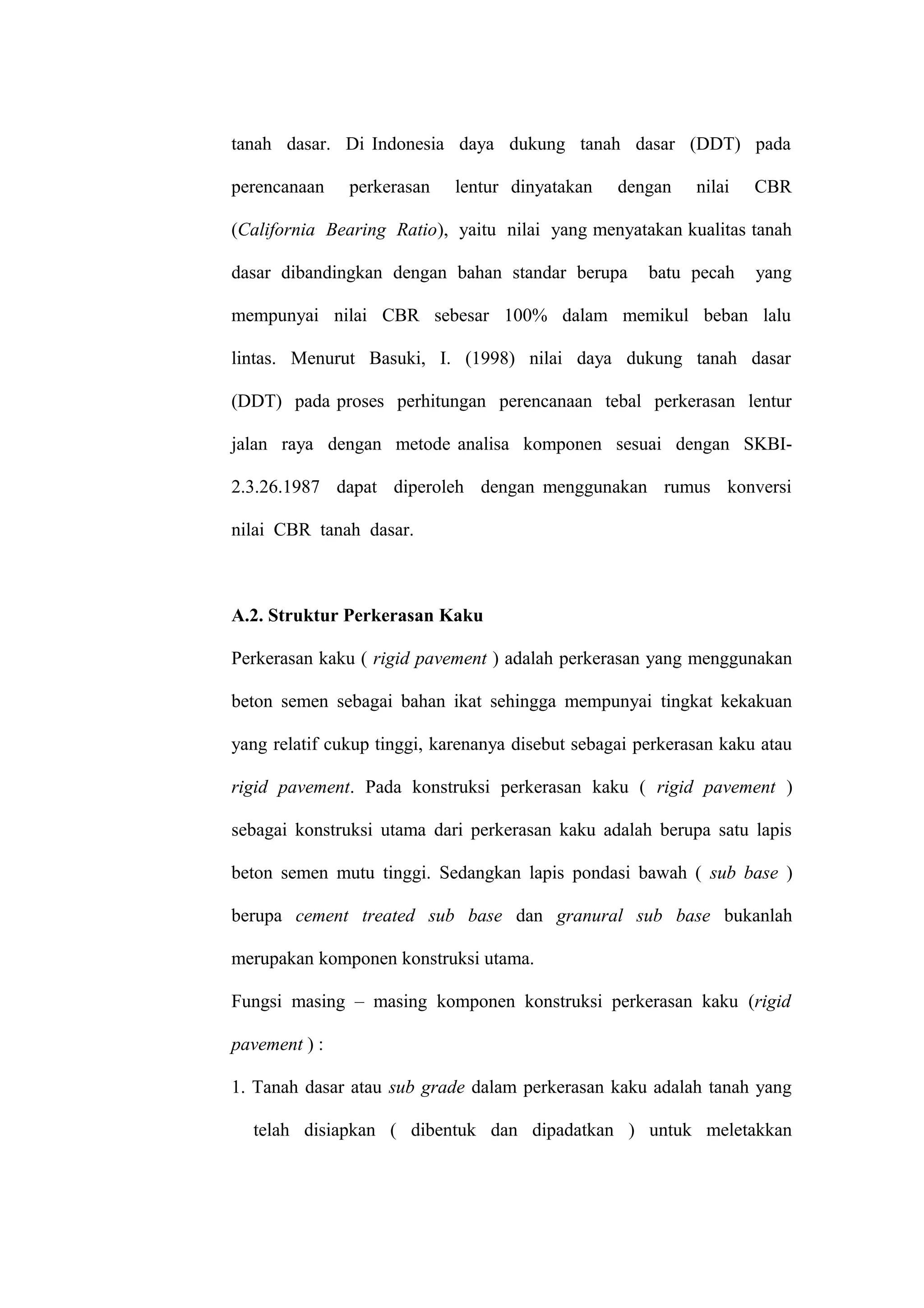 Perbandingan antara perkerasan lentur dan kaku | DOC