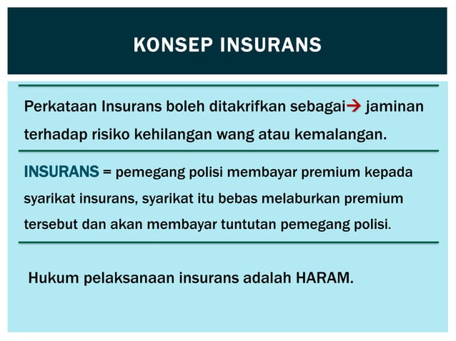Perbandingan antara takaful dan insurans | PPT
