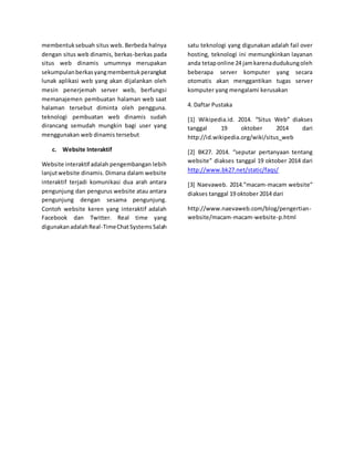 Perbandingan beberapa website | DOCX