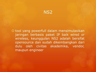 Perbandingan dan analisis performa dsr, aodv | PPTX
