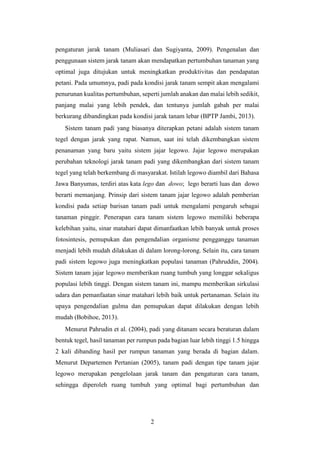 Pengaruh Kerapatan Tanaman terhadap Jumlah Hasil Produksi Padi (Oryza sativa L.) pada Berbagai ...