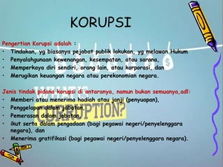 Perbandingan kebijakan pemberantasan korupsi s h-i | PPTX