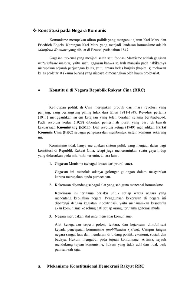 Perbandingan Konstitusi Nkri Dengan Negara Liberal Dan Komunis Pdf 
