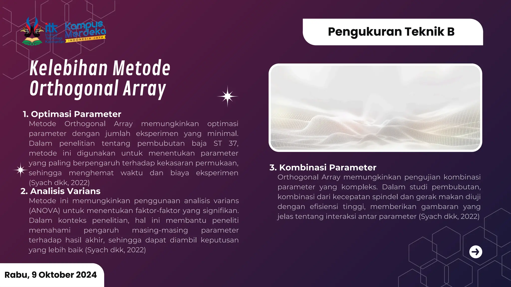 Materi Perbandingan Orthogonal Array Dengan Sampling | PDF