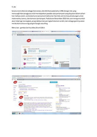 Perbandingan search engine | DOCX