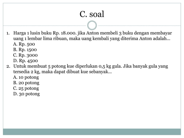 Perbandingan senila dan berbalik nilai | PPT