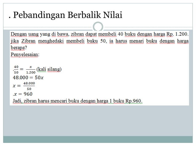 Perbandingan senila dan berbalik nilai | PPT