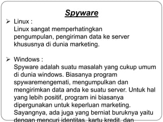 Perbandingan sistem operasi Linux & Windows | PPTX